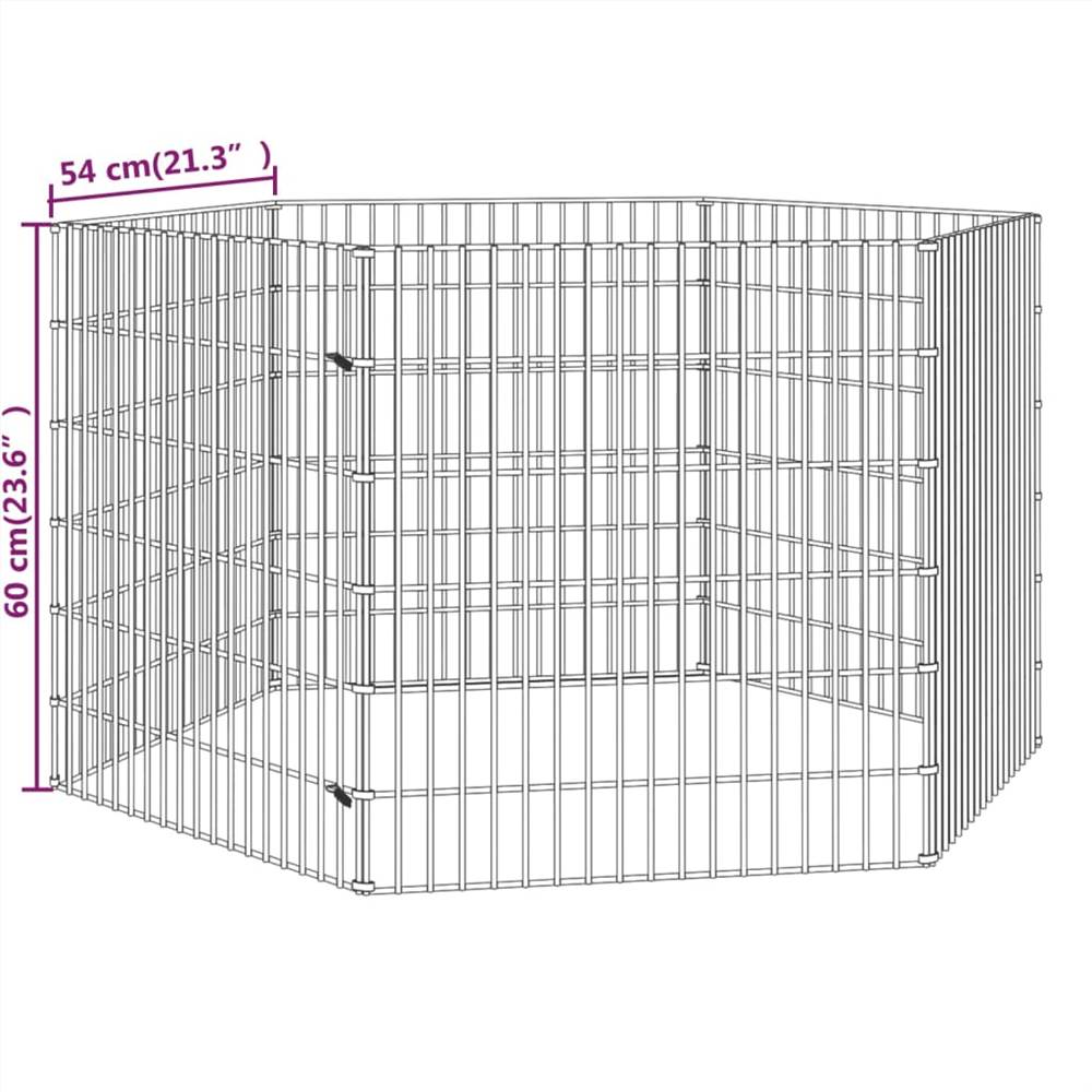 6 Panel Rabbit Cage 54x60 Cm Galvanised Iron