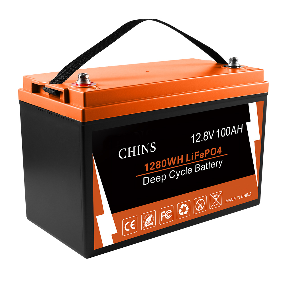 CHINS 12V 100Ah LiFePO4 Lithium Battery