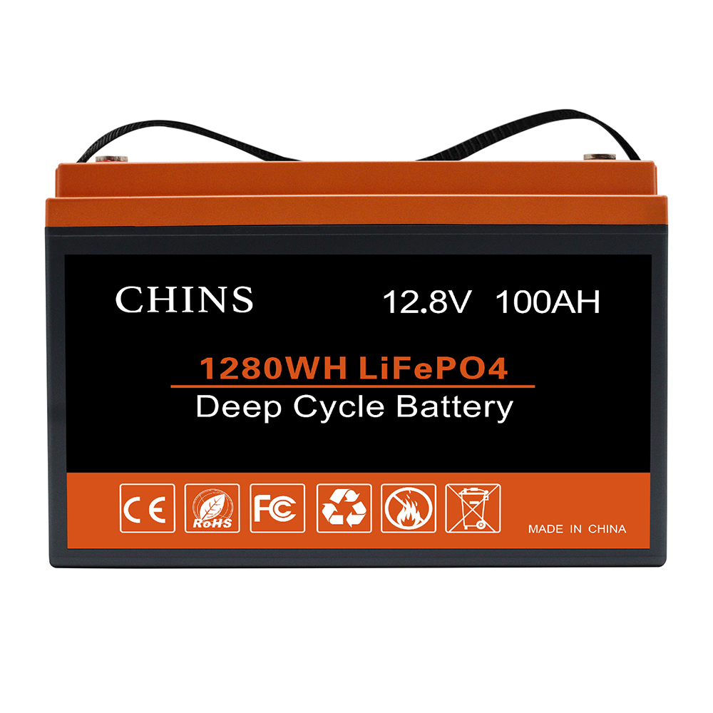 CHINS 12V 100Ah LiFePO4 Lithium Battery