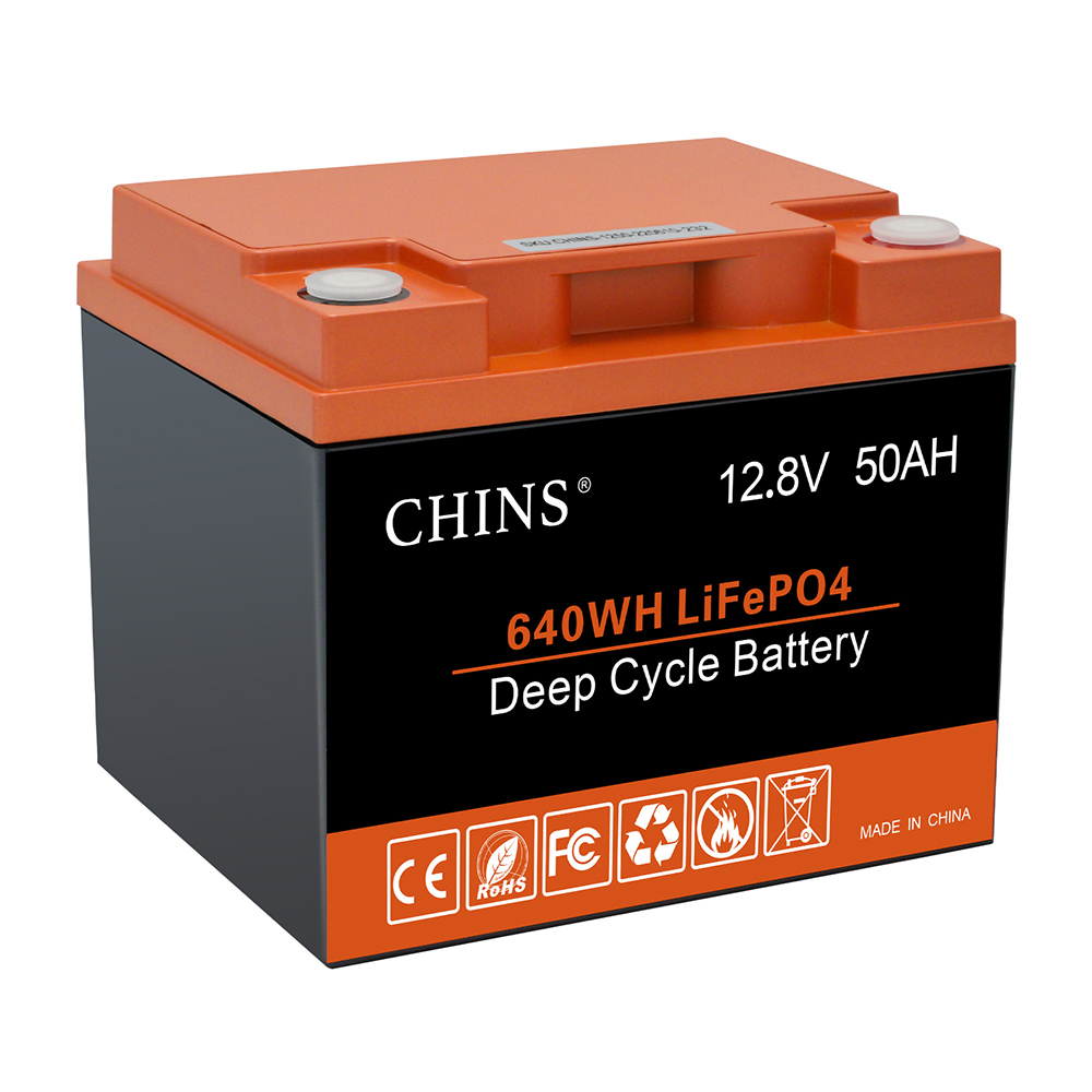 CHINS 12V 50Ah LiFePO4 Lithium Battery