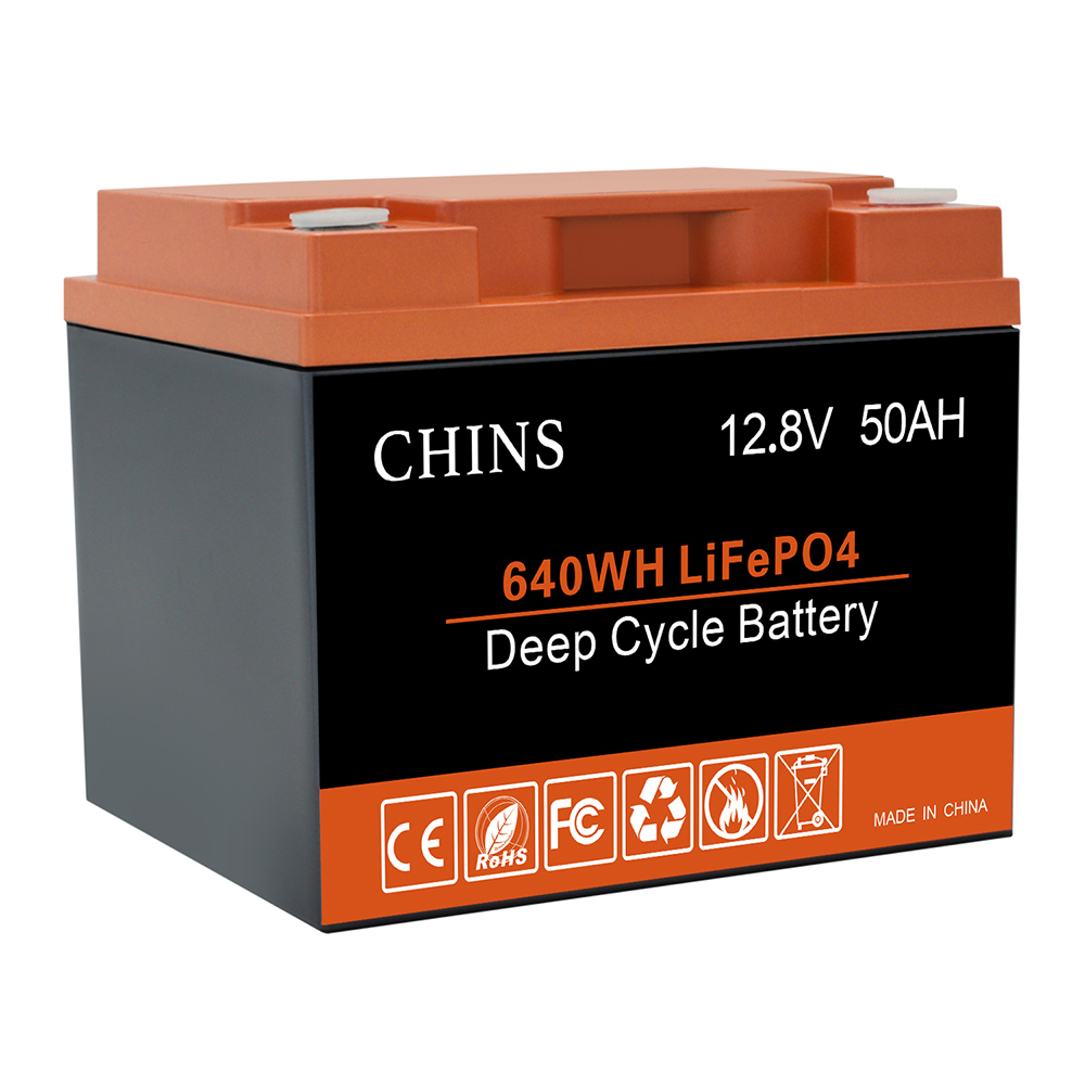 CHINS 12V 50Ah LiFePO4 Lithium Battery