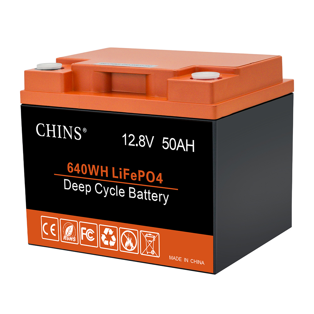 CHINS 12V 50Ah LiFePO4 Lithium Battery