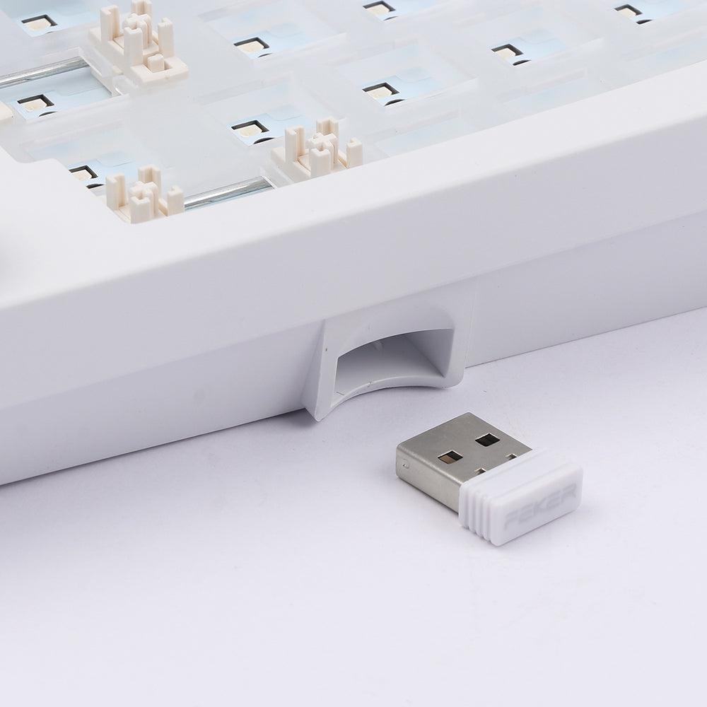 FEKER Alice 80 Split Wired/Wireless Mechanical Keyboard White