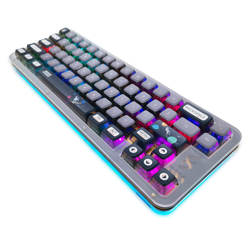 PIIFOX Space Walk Theme 117 Keys PBT Keycaps Black