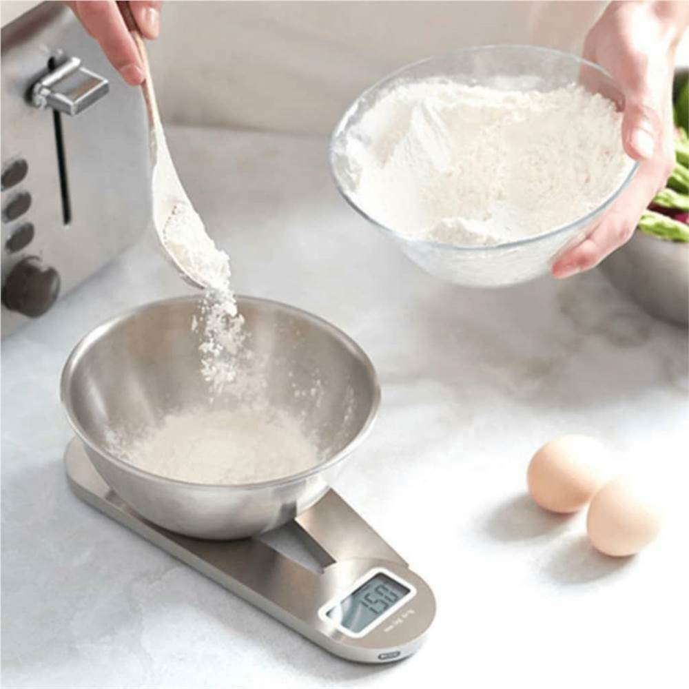 Home&Styling Folding Kitchen Scales Stainless Steel White