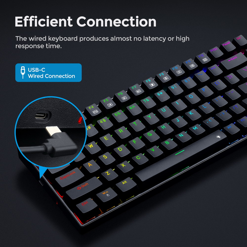 Redragon K629-RGB 75% Rainbow Backlight Mechanical Gaming keyboard