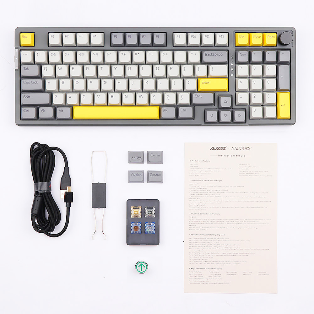 Ajazz AK966 96 Keys Hot Swappable Gasket Gaming Keyboard