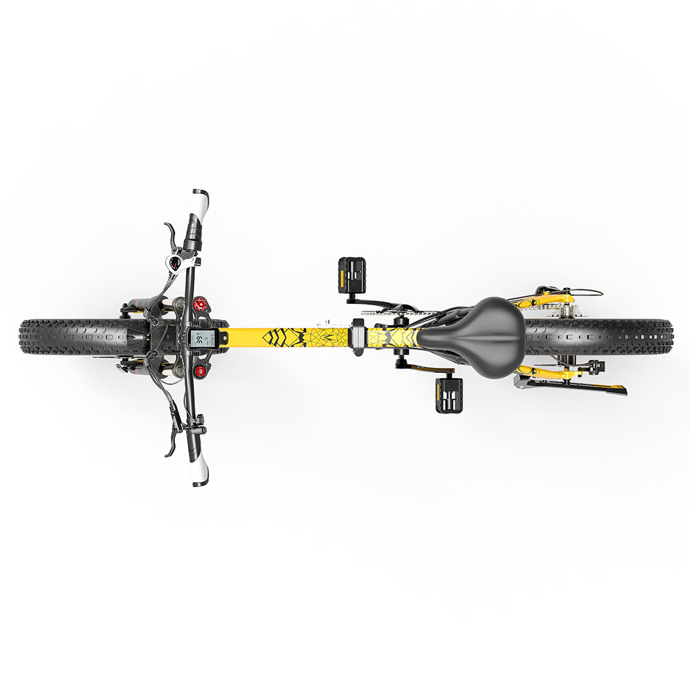LANKELEISI X3000 Plus Electric Bike 20 Inch 1000W 43Km/h 17.5AH Yellow