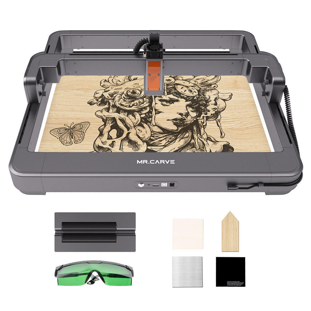 MR CARVE M3 Laser Engraver Cutter with Two Laser Heads