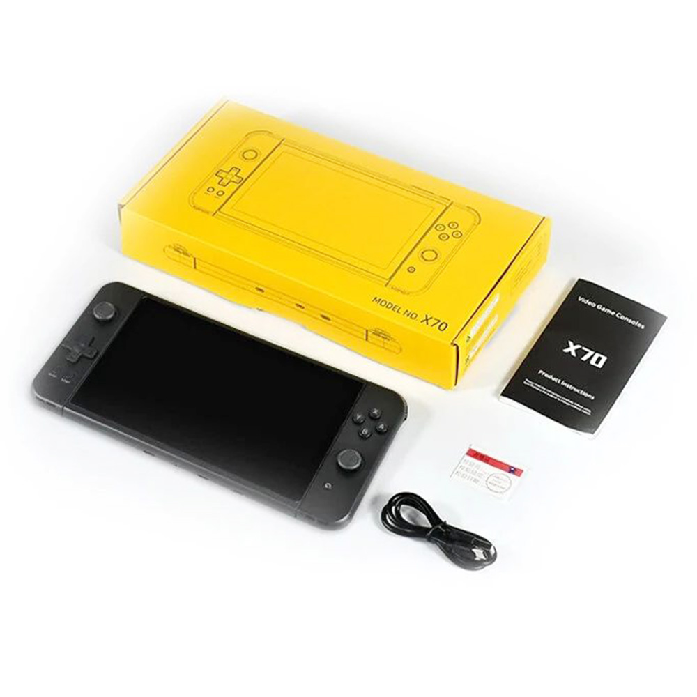 POWKIDDY X70 Handheld Game Console 32GB TF Card Black