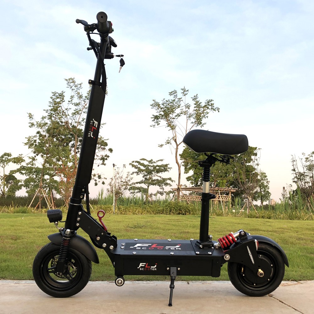 FLJ SK1 1200W Motor Electric Scooter 10 Inch 35AH 45km/h with Seat
