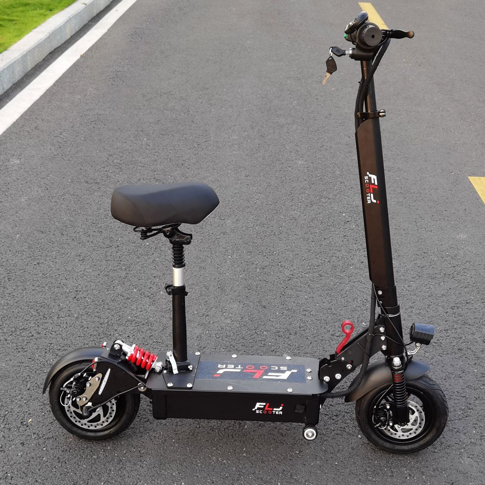 FLJ SK1 1200W Motor Electric Scooter 10 Inch 35AH 45km/h with Seat