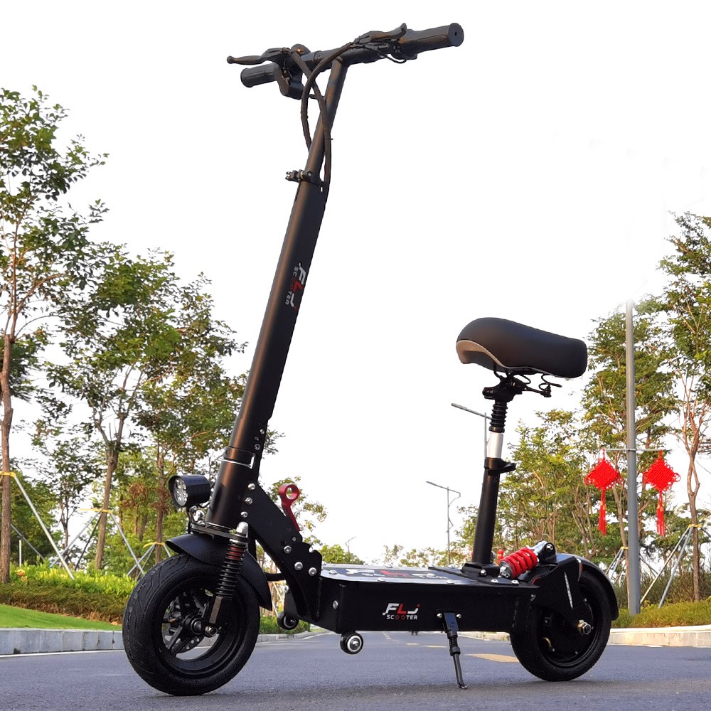 FLJ SK1 1200W Motor Electric Scooter 10 Inch 35AH 45km/h with Seat