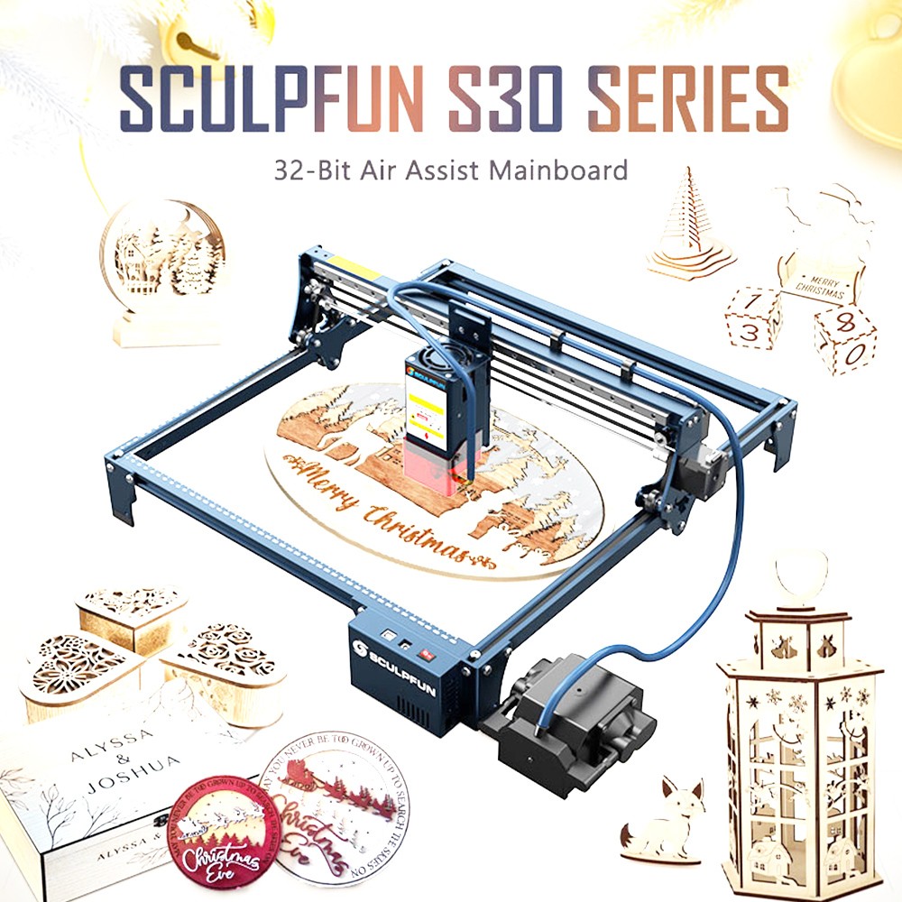 SCULPFUN S30 Pro Max 20W Laser Cutter with Auto Air Assist Air Pump | Europe