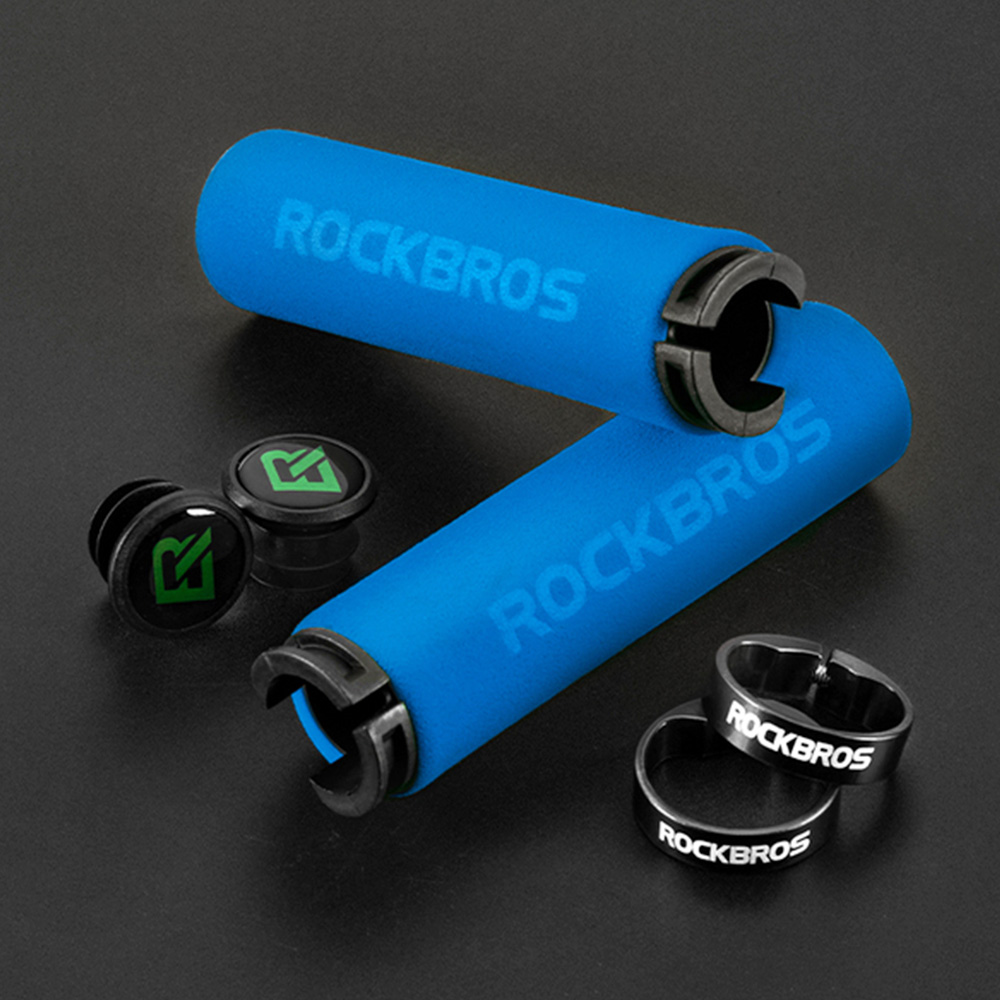 ROCKBROS Bicycle Grip MTB Sponge HandleBar Grip Blue