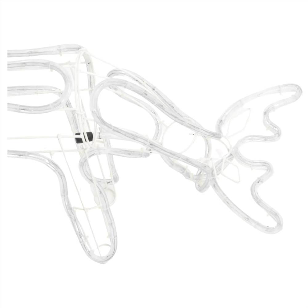 Folding Christmas Reindeer Figure with 144 LEDs Cold White