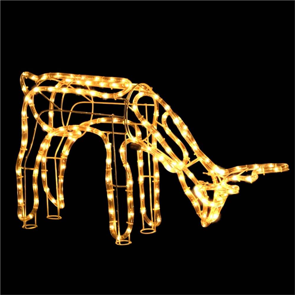 Folding Christmas Reindeer Figure with 144 LEDs Warm White