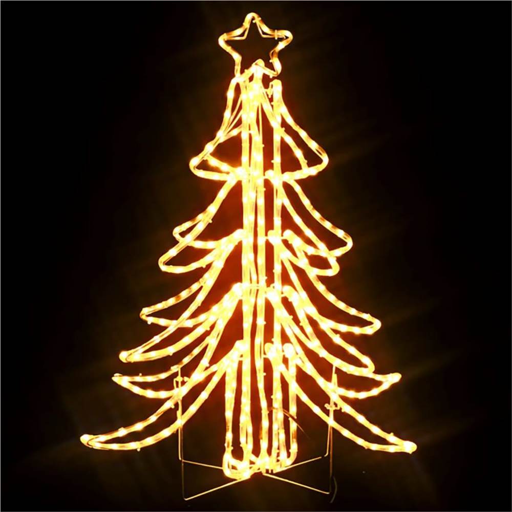 Folding Christmas Tree Figure with 360 LEDs Warm White