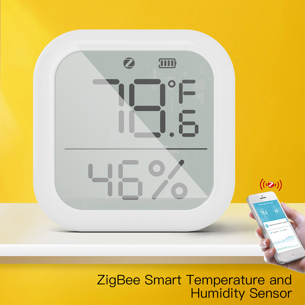 MoesHouse ZigBee Smart Temperature Humidity Sensor Square