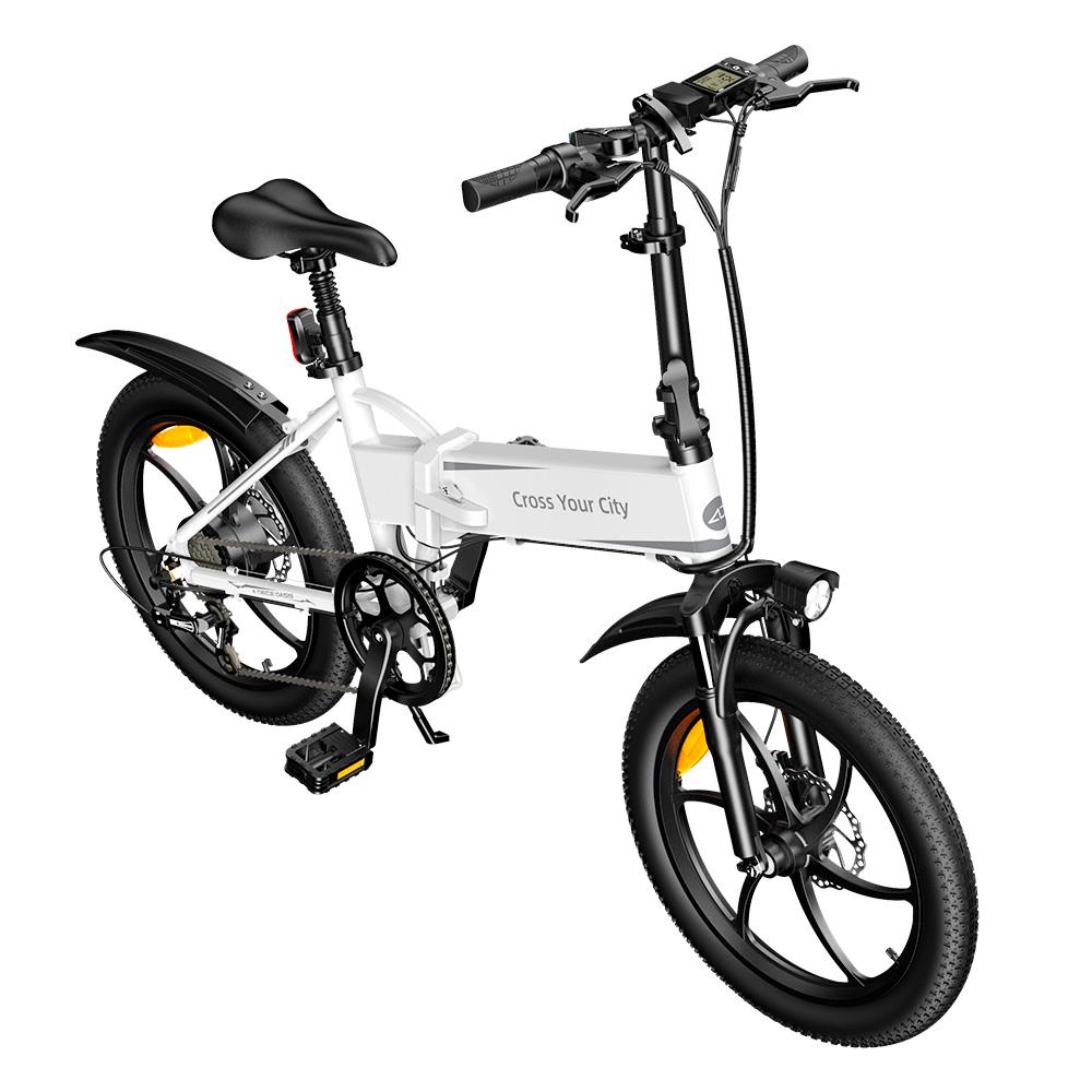 ADO A20+ Electric Folding Bike 250W Motor 10.4Ah Battery White