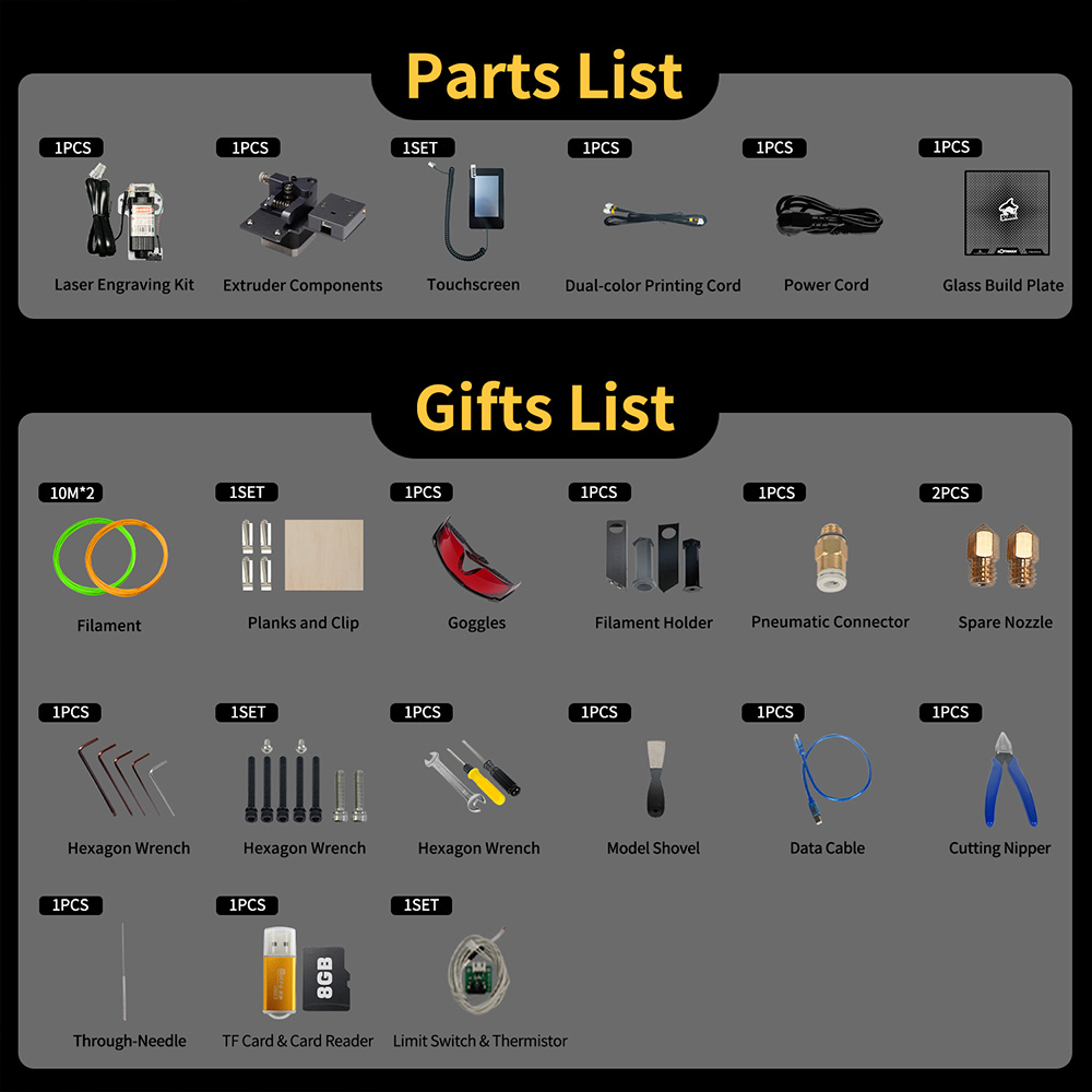 LOTMAXX Shark V3 3D Printer and Laser Engraving