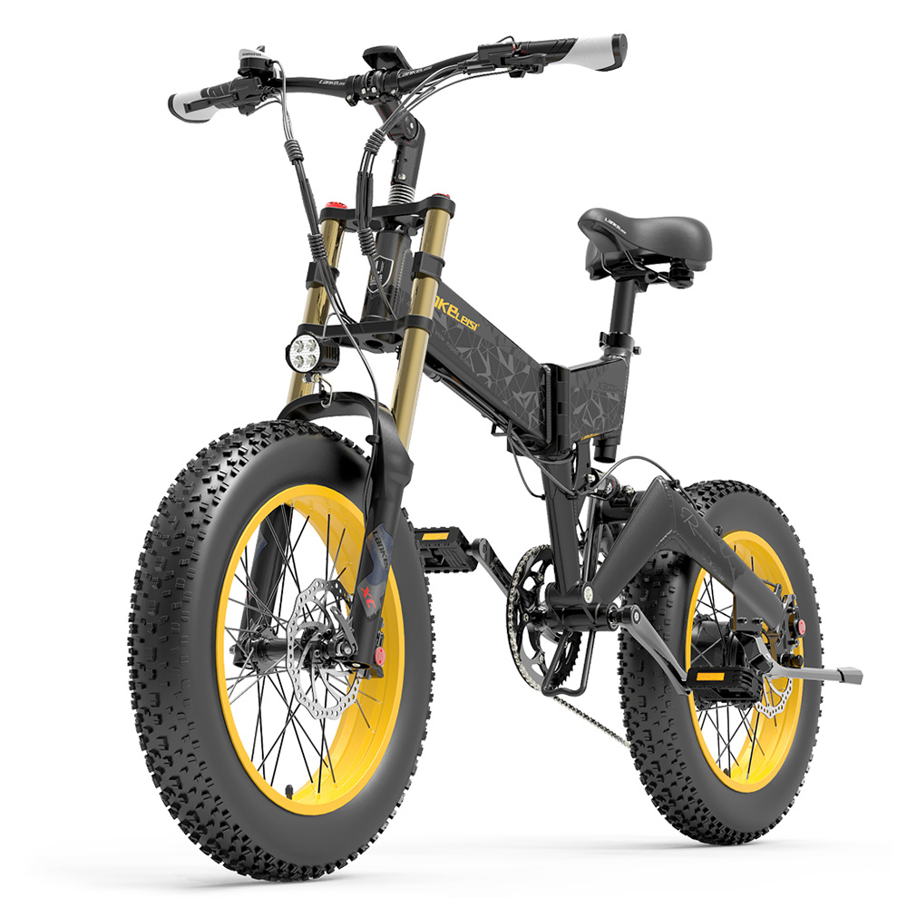 LANKELEISI X3000 Plus Folding Electric Mountain Bike Big Grey