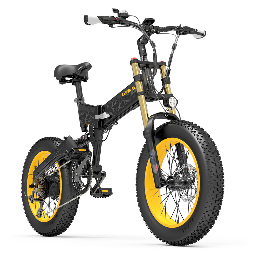 LANKELEISI X3000 Plus Folding Electric Mountain Bike Big Grey