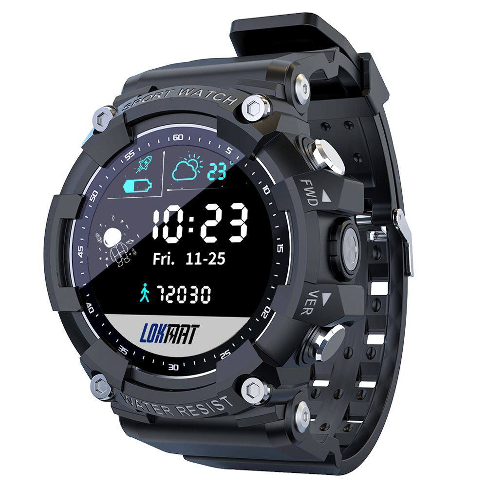LOKMAT ATTACK 2 Smartwatch 1.28'' TFT LCD Screen Bluetooth 5.1 Black