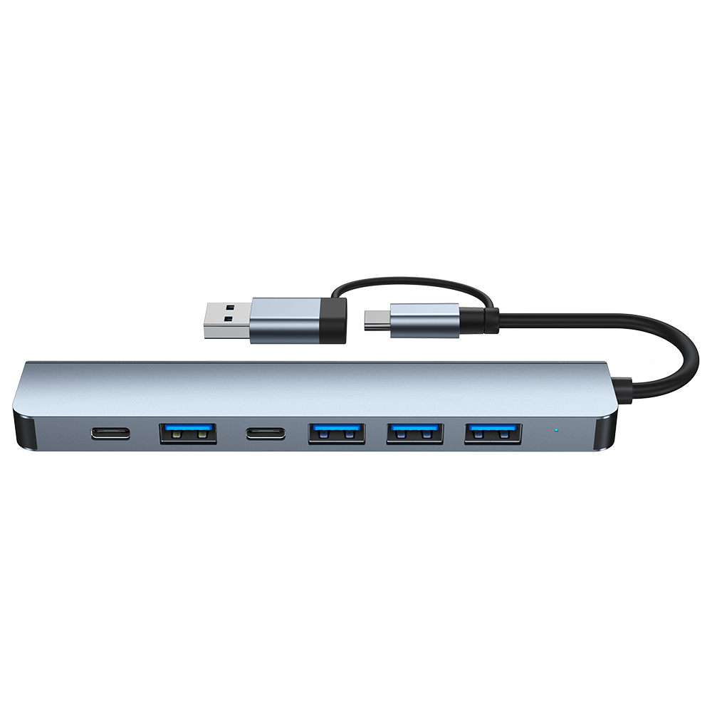 7-in-1 USB Hub Multi Ports Distributor USB 3.0 for Macbook Pro PC Hub