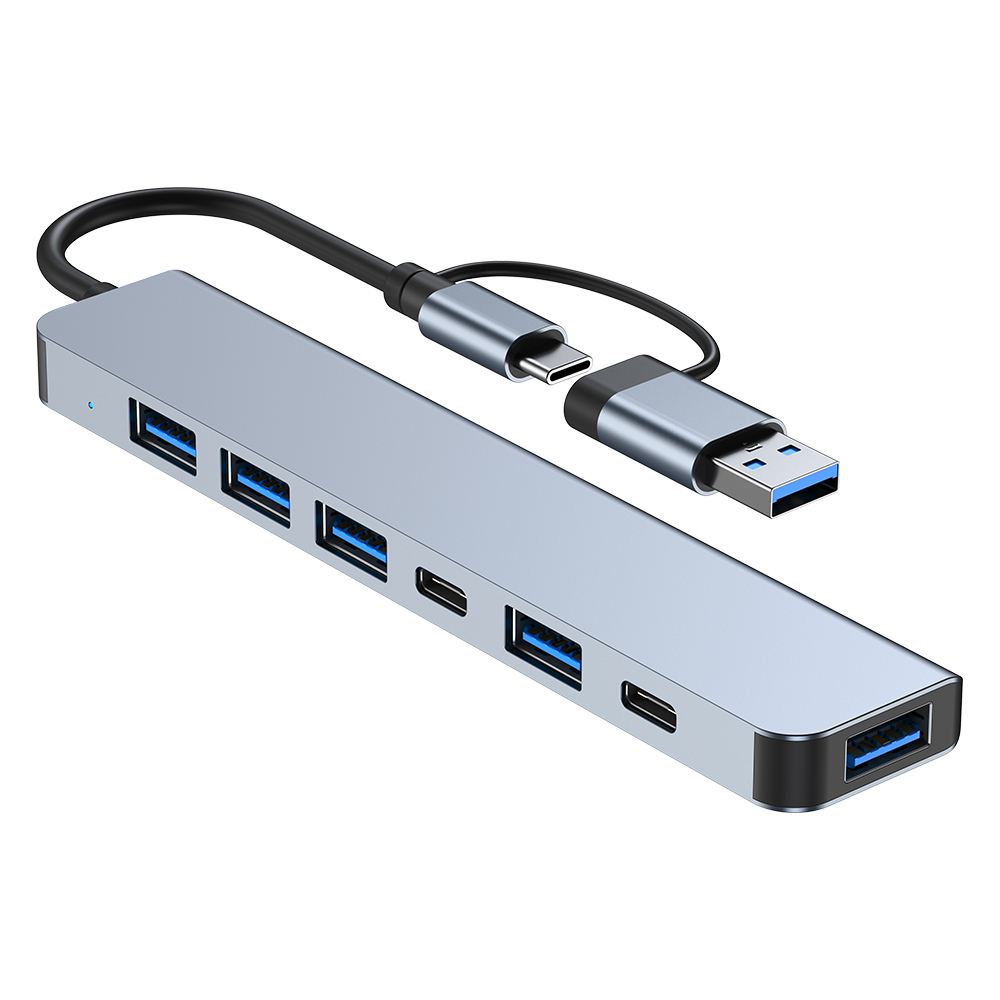 7-in-1 USB Hub Multi Ports Distributor USB 3.0 for Macbook Pro PC Hub