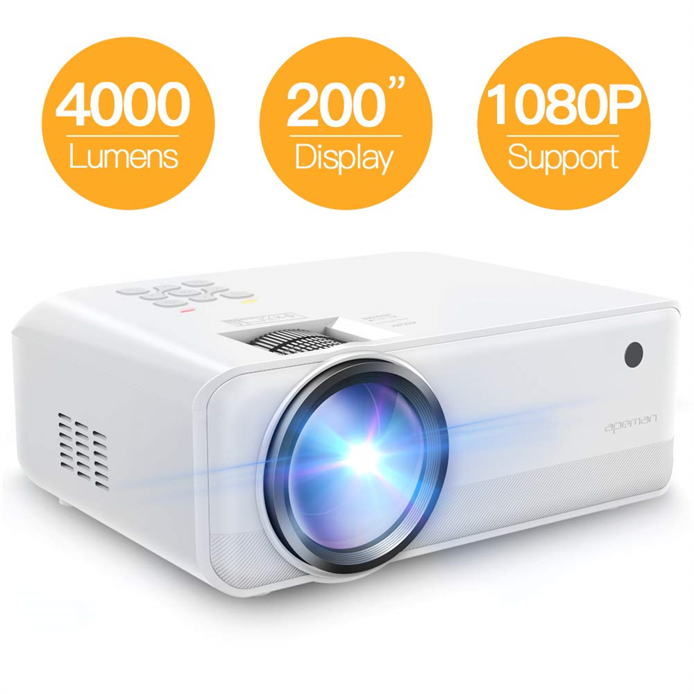 Apeman 6000 Lumen 1080P Supported Mini Projector