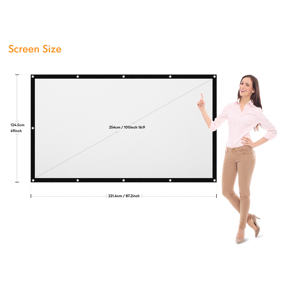 apeman 100 inch HD Portable Projector Screen