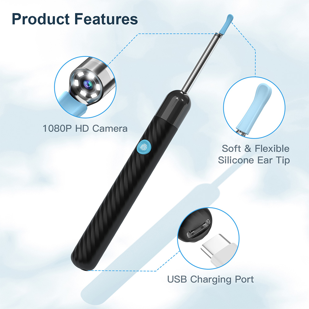SUNUO X6 Smart Visual Ear Cleaner Earwax Removal Black