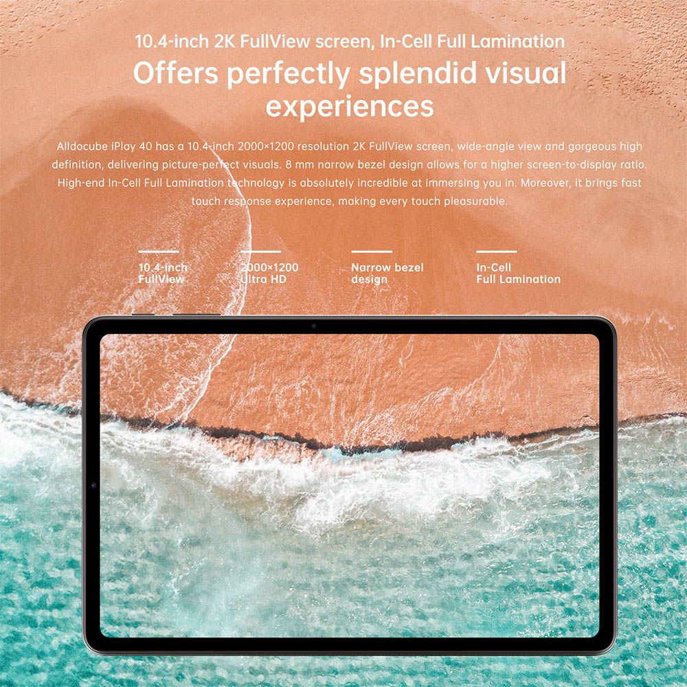 ALLDOCUBE iPlay 40 UNISOC Tiger T618 LTE Tablet without Keyboard