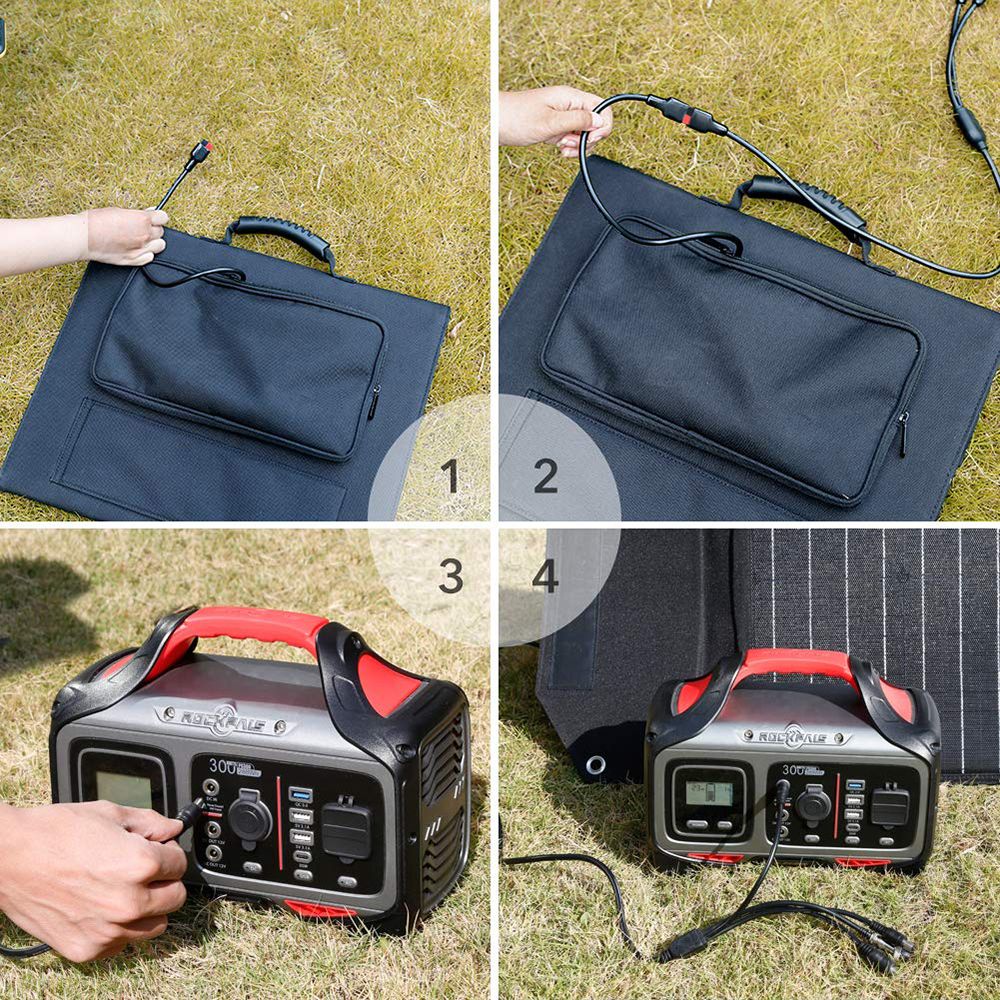 ROCKPALS RP081 60W Portable Solar Panel With Bracket
