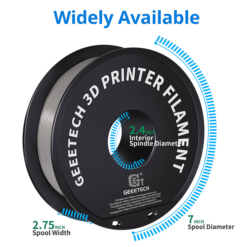 Geeetech PLA Filament for 3D Printer Grey