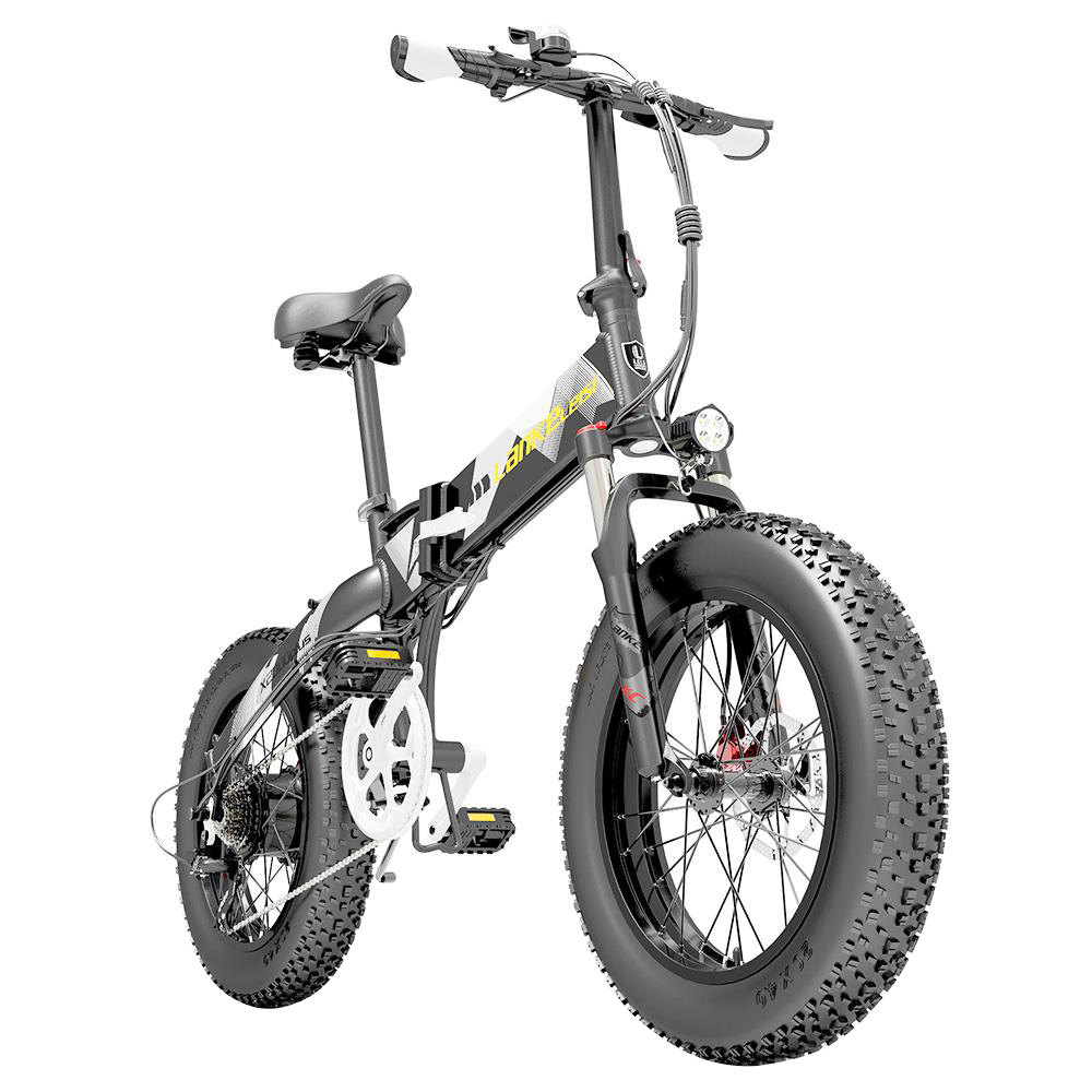 LANKELEISI X2000 PLUS Moped Electric Bike 12.8Ah 48V 1000W - Gray