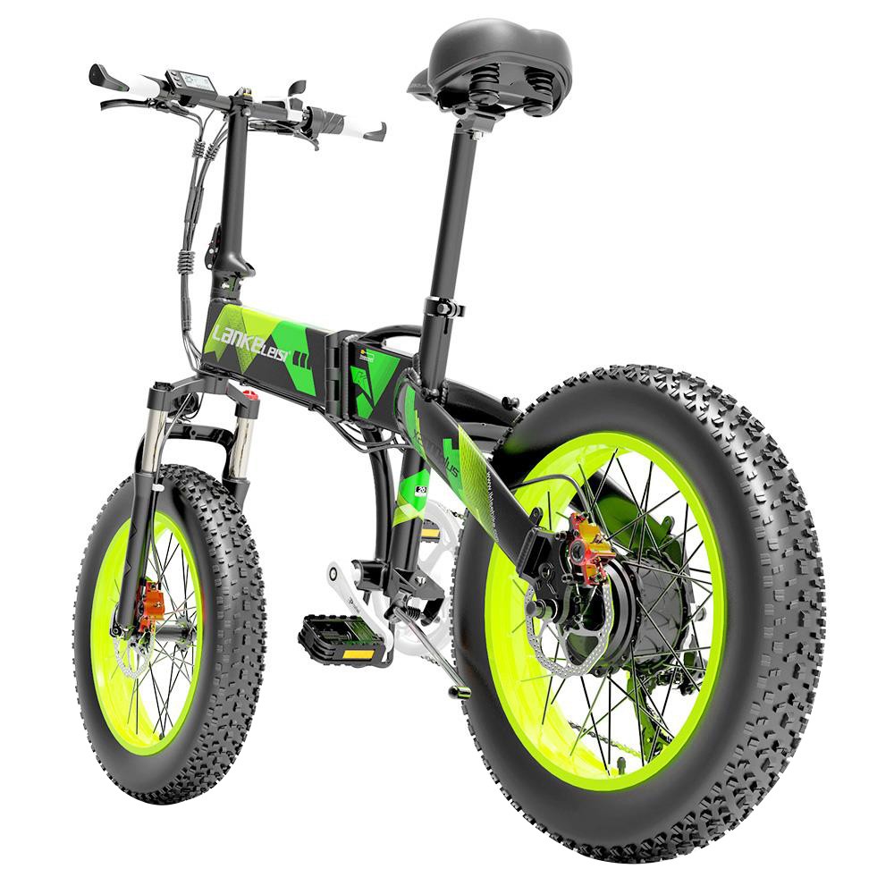 LANKELEISI X2000 PLUS Moped Electric Bike 12.8Ah 48V 1000W - Green