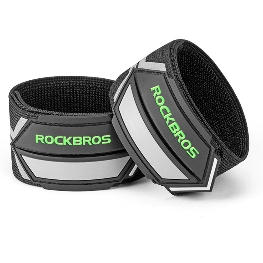 ROCKBROS Reflective Pant Band for Night Running Cycling Silver