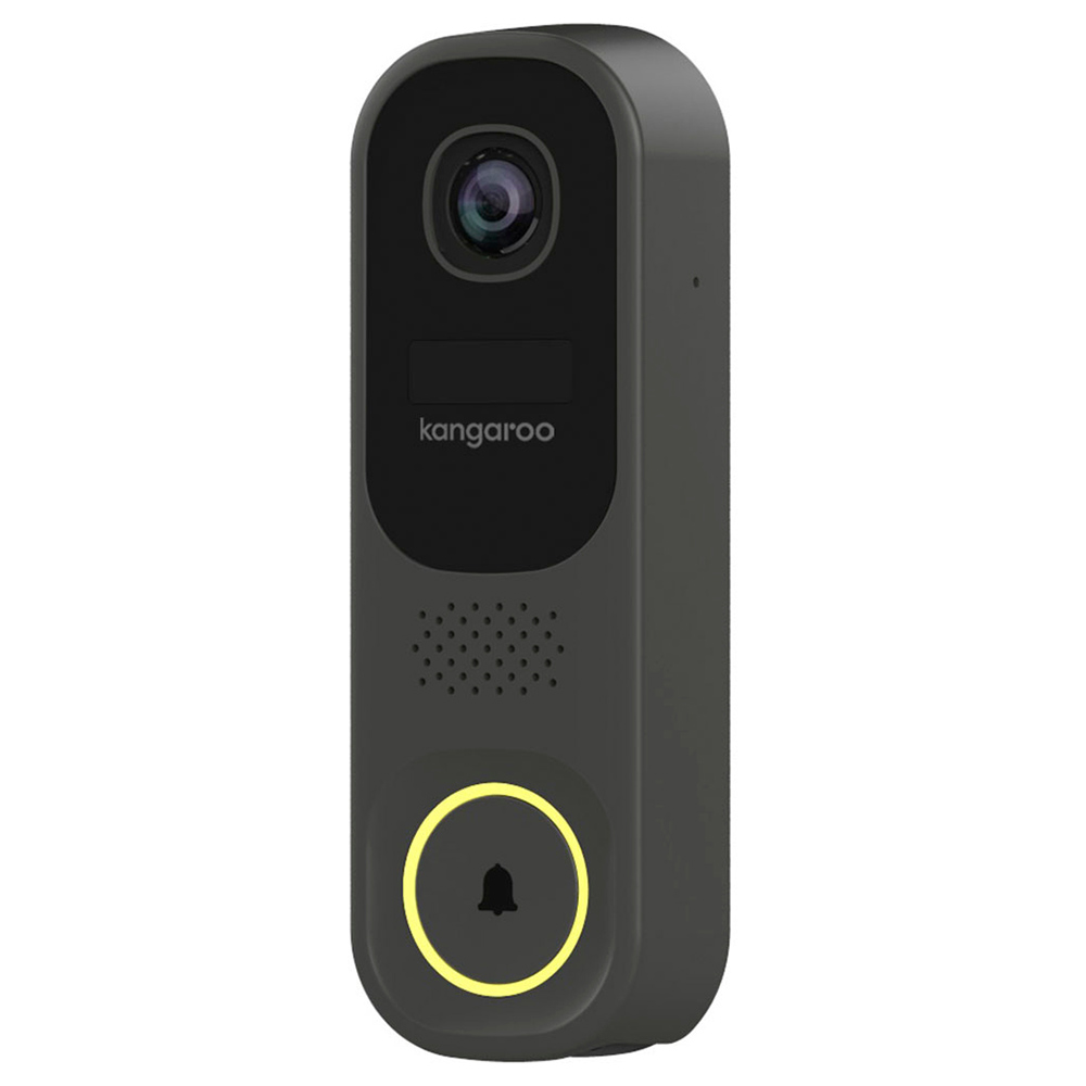 Kangaroo B0010 Smart WiFi Camera Doorbell with Chime Black