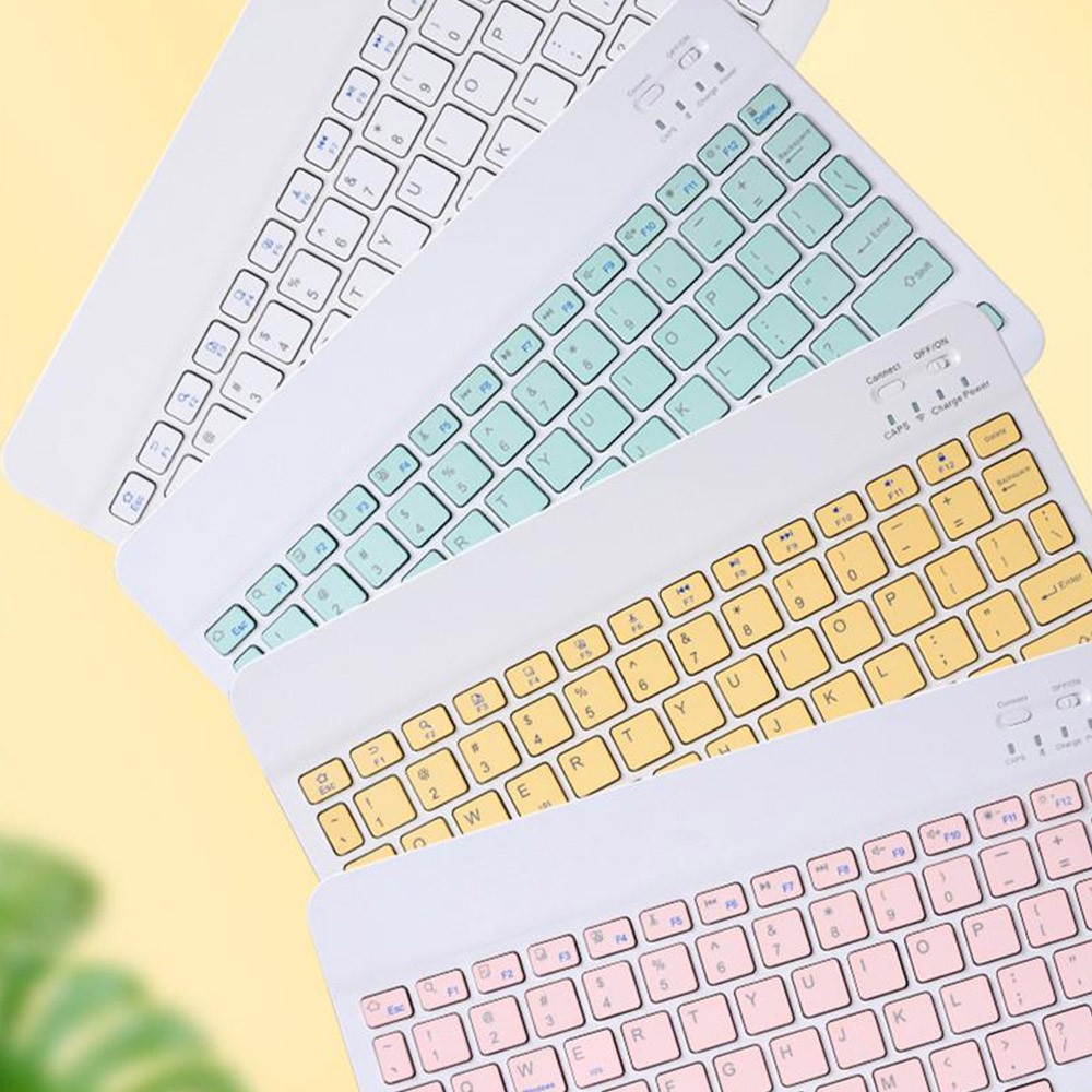 Bluetooth Wireless Keyboard Mouse Set White