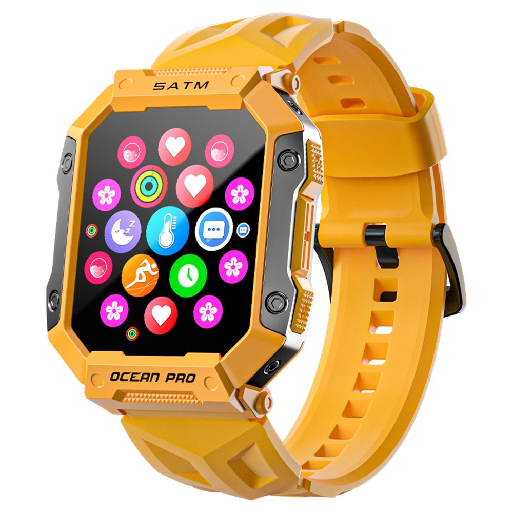 LOKMAT OCEAN PRO Smartwatch 1.85 inch Full Touch Screen Yellow