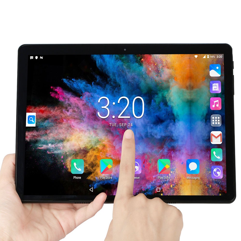BDF M107 10.1 Inch 4G LTE Tablet with Leather Case Black