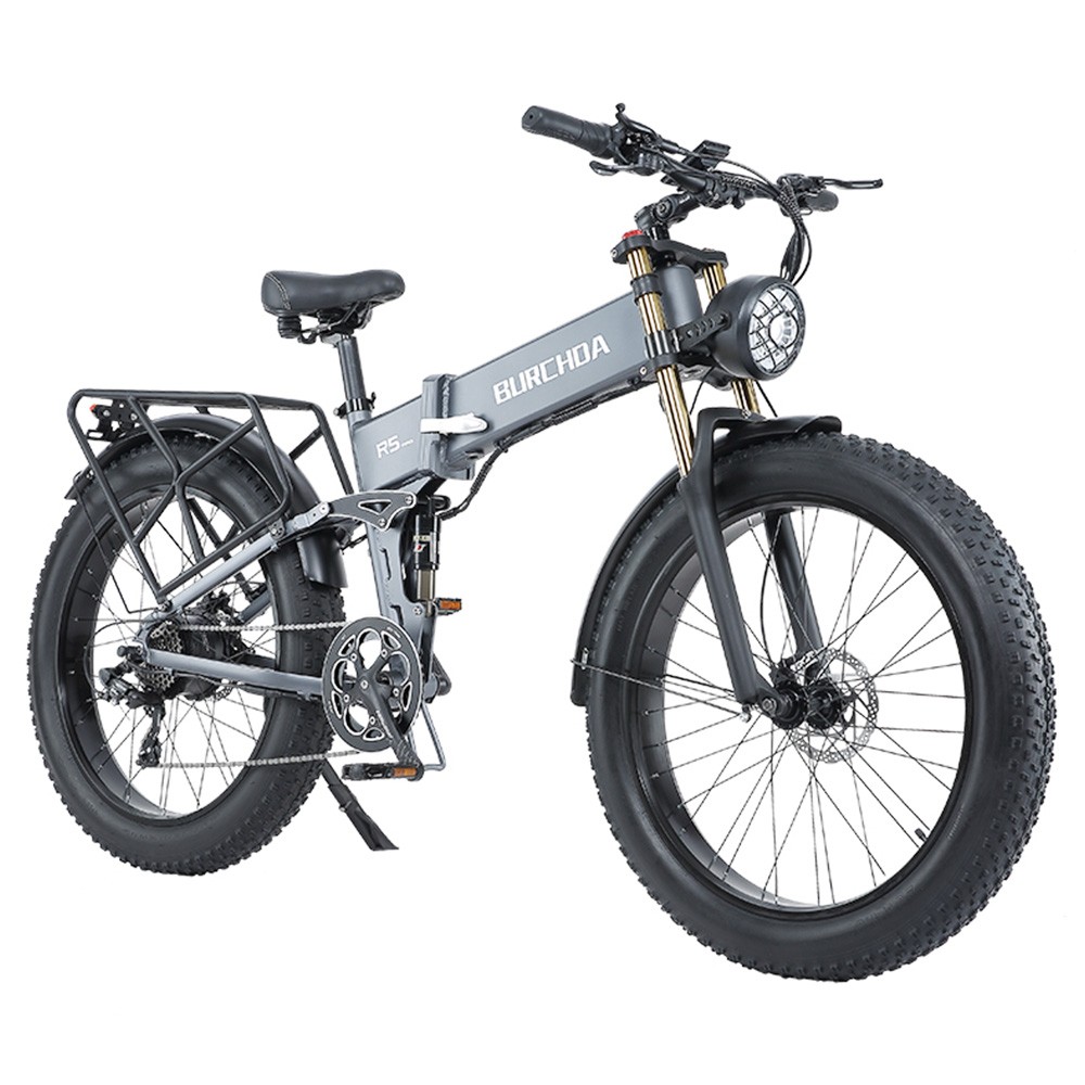 BURCHDA R5 Pro Electric Bike 26*4.0 Inch 15AH 1000W 50Km/h Speed Grey