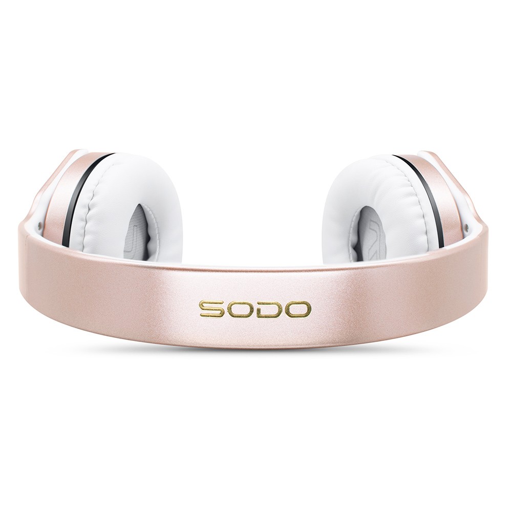 SODO MH3 2-in-1 Wireless Bluetooth On-Ear Headphone Rose Gold