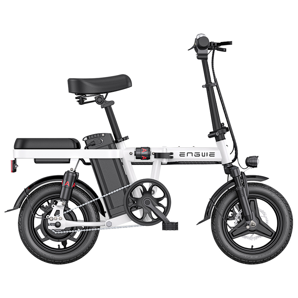 ENGWE T14 Electric Bike 14 Inch Tire 48V 10AH 33Km/h 350W Motor White