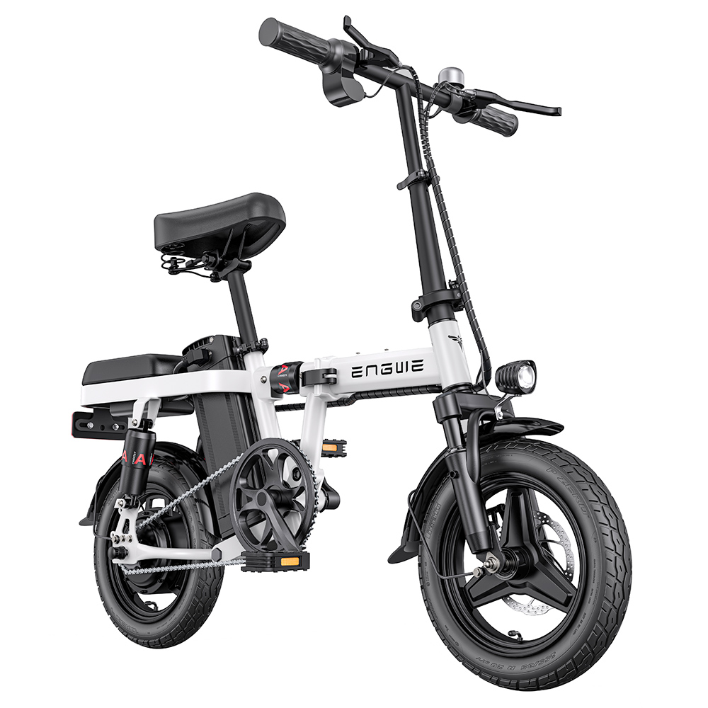 ENGWE T14 Electric Bike 14 Inch Tire 48V 10AH 33Km/h 350W Motor White