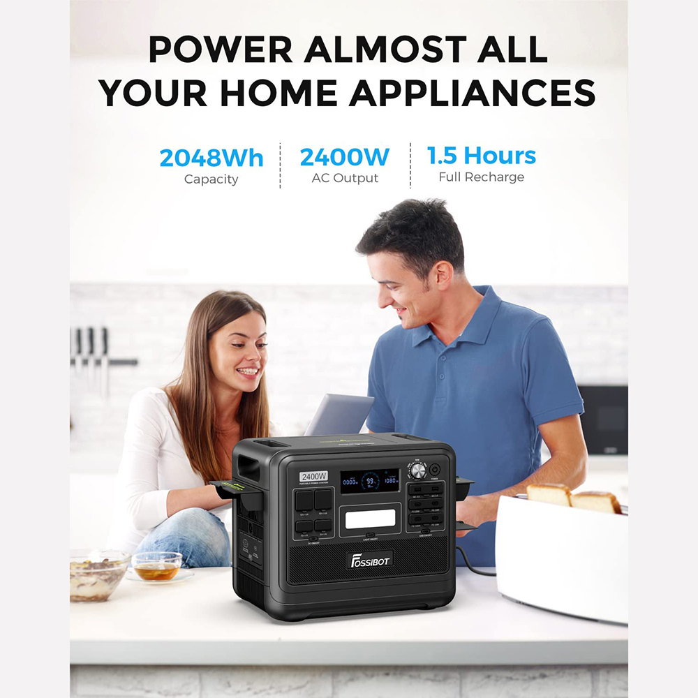 FOSSiBOT F2400 Portable Power Station 2048Wh LiFePO4 Battery | Europe
