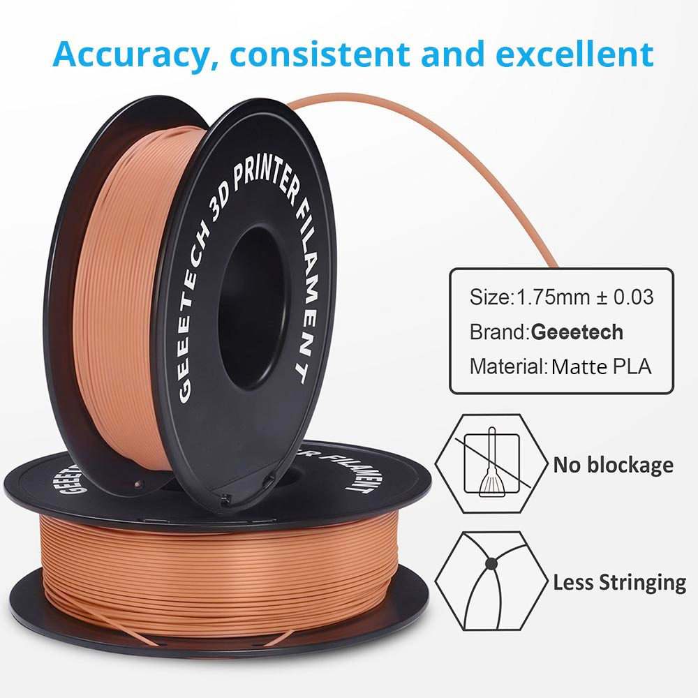 Geeetech Matte PLA Filament for 3D Printer Orange