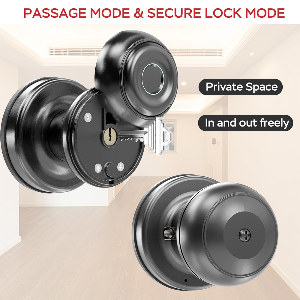 Geek Chef GeekTale K01-01 Smart Fingerprint Door Knob Black